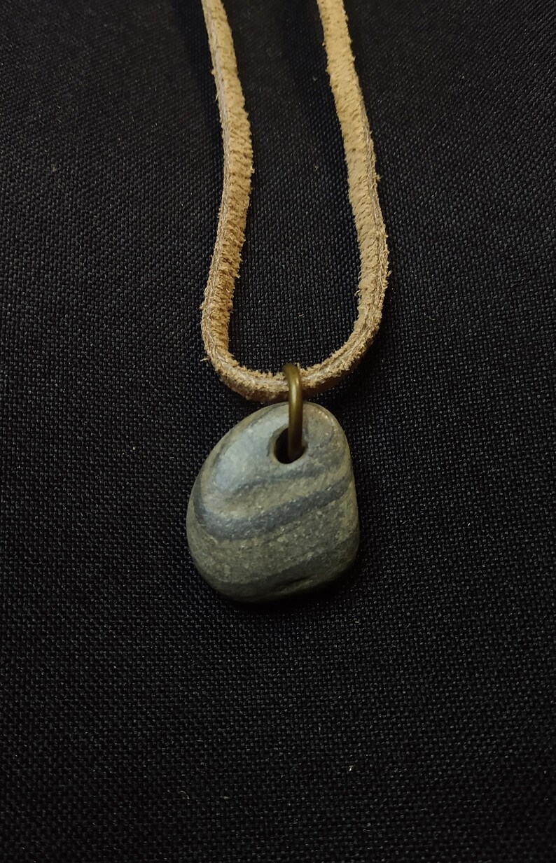 Handcrafted Natural River Stone Necklace - Etsy