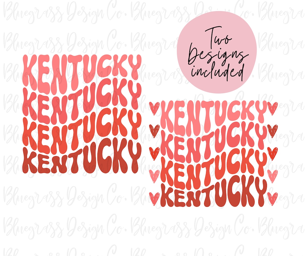 Kentucky Valentines PNG, Kentucky Heart PNG, Digital Download ...