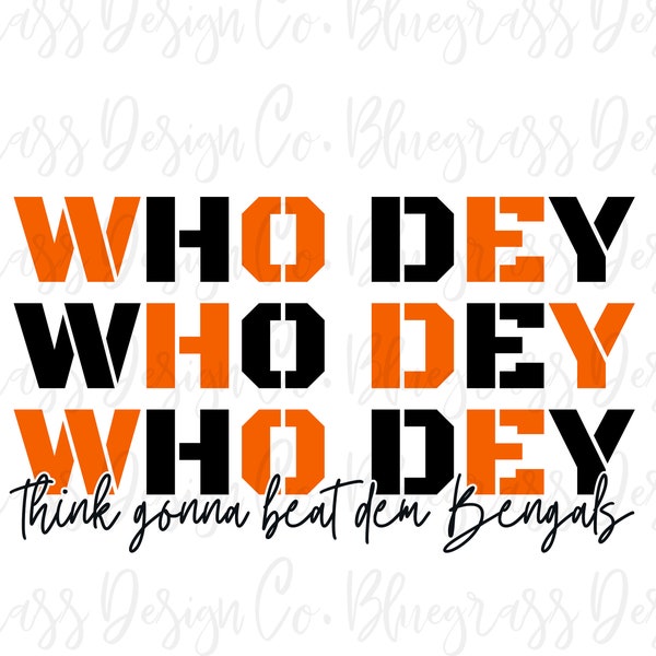 Bengals Svg Who Dey - Etsy