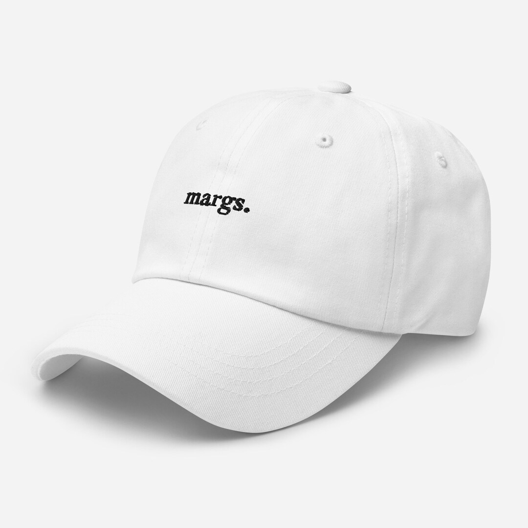 Margs. Dad Hat (lower Case "m") - Black Text, White Hat - Etsy