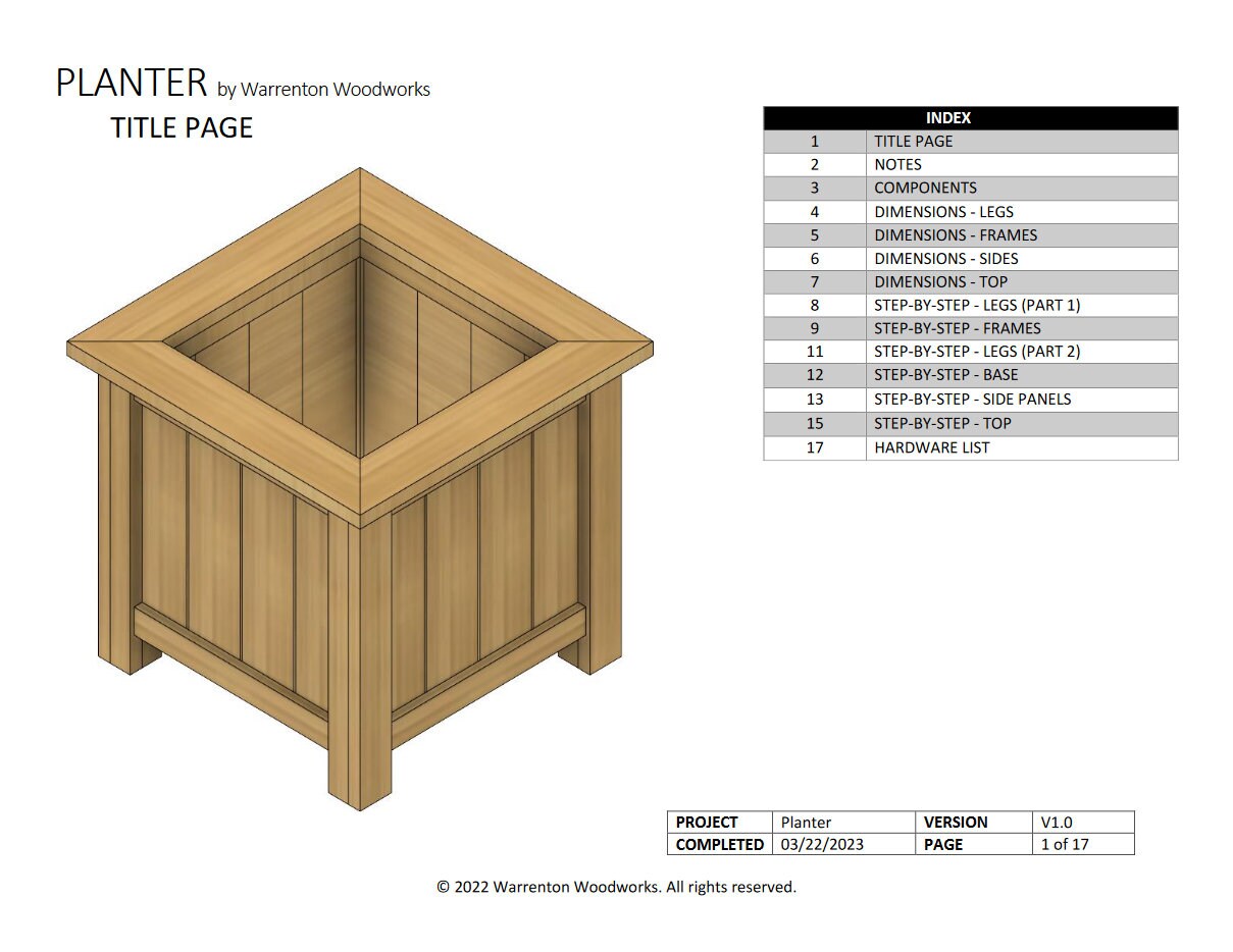 Step-by-step Plans to Build a Great Looking Planter! - Etsy