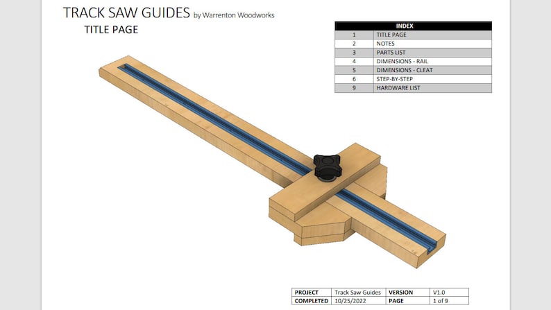 Track Saw Parallel Guide Plans - Build Your Own! - Etsy