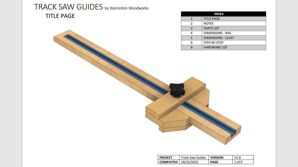 Track Saw Parallel Guide Plans - Build Your Own! - Etsy