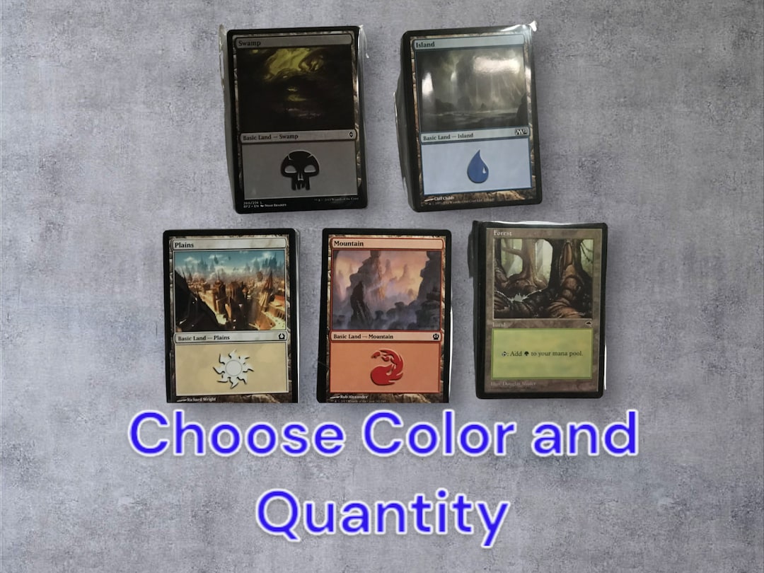 MTG Basic Land Cards (choose Color and Quantity) Magic the Gathering ...