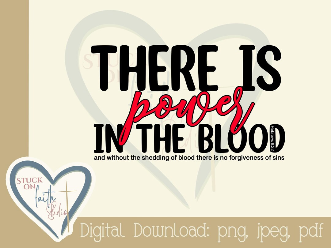 There is Power in the Blood - Digital Download, Clip Art, Use for ...