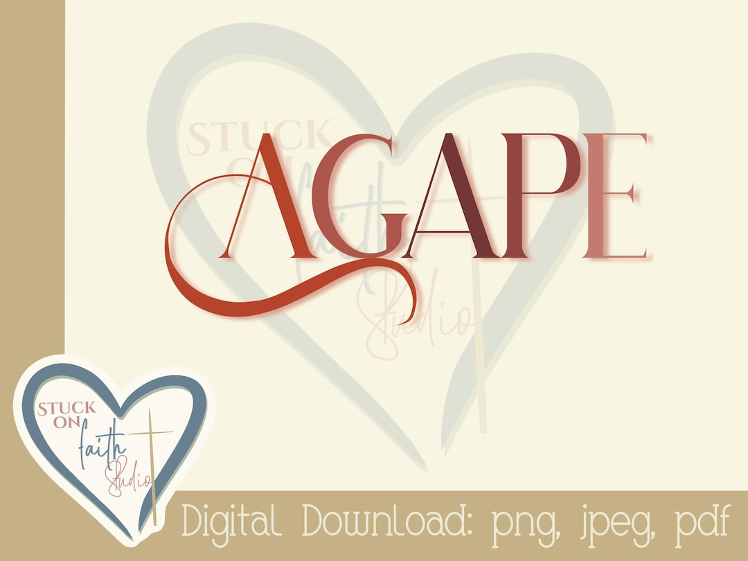 Agape - Digital Download, Clip Art, Use for Stickers, Notecards, Prints ...