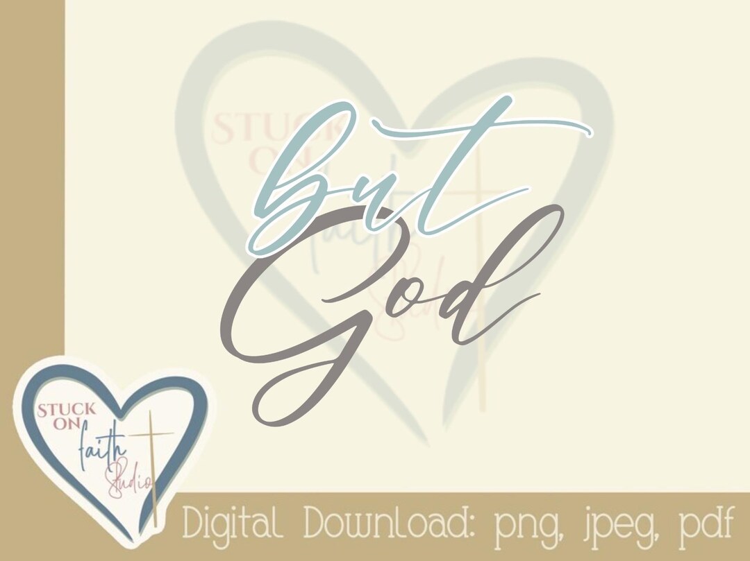 But God Digital Download, Clip Art, Use for Stickers, Notecards, Prints ...