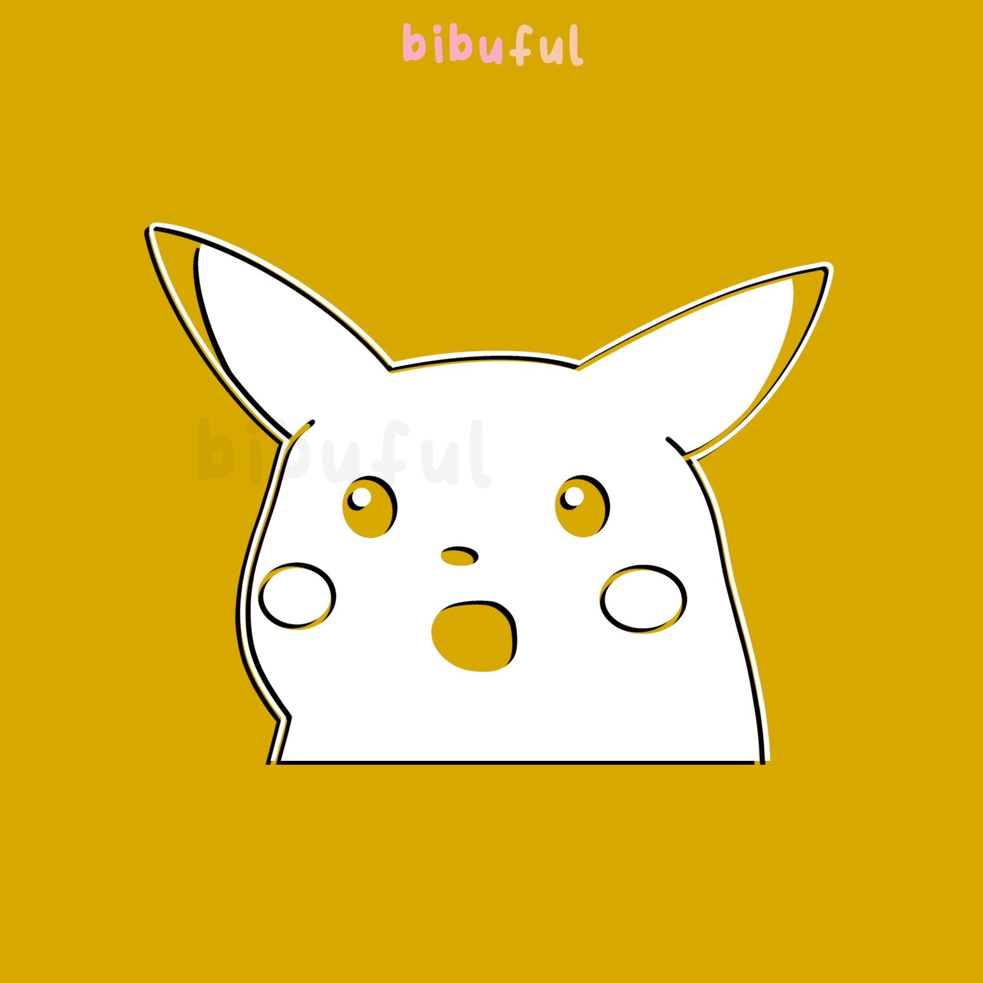 Surprised Pika Meme Anime Peeker Decal - Etsy