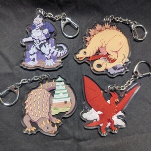 Godzilla Series Kaiju Acrylic Charms - Etsy