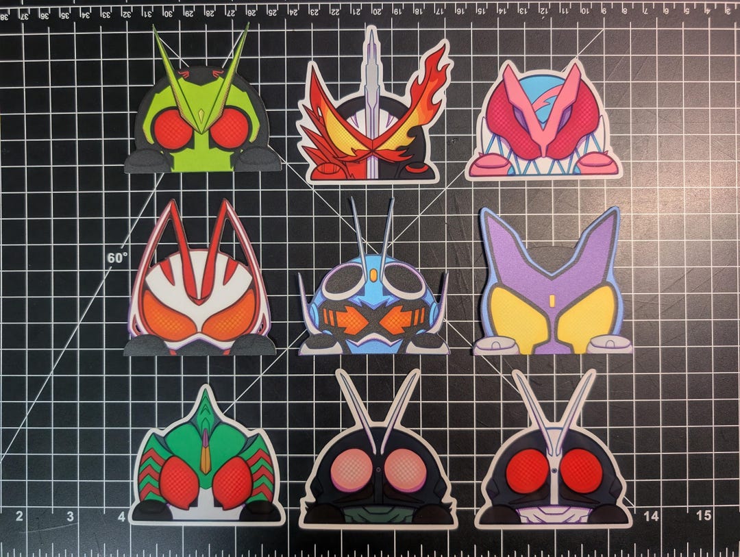 Kamen Rider Clear/borderless Peeker Stickers [reiwa and Others] - Etsy