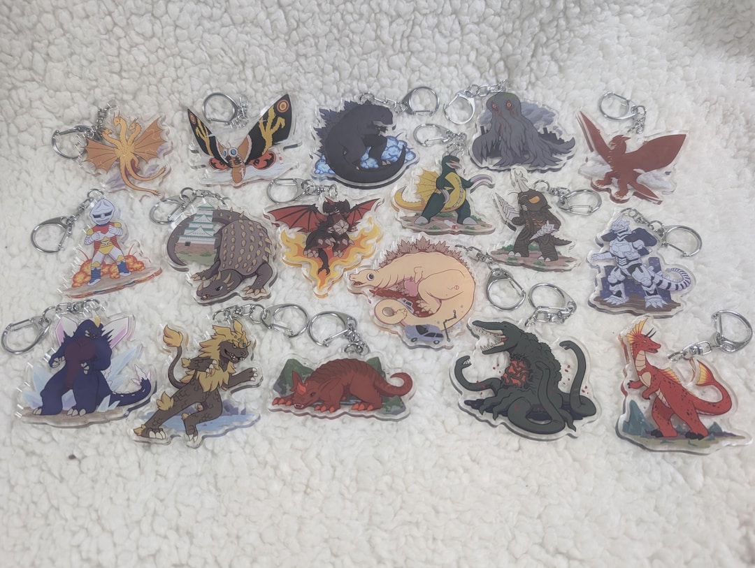 Godzilla Series Kaiju Acrylic Charms - Etsy