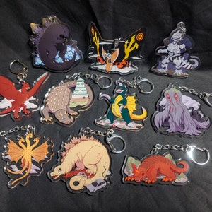 Godzilla Series Kaiju Acrylic Charms - Etsy