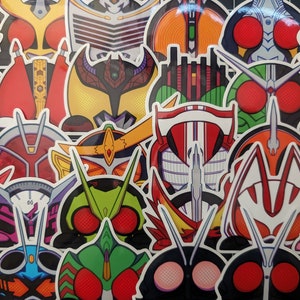 Kamen Rider Clear/borderless Peeking Stickers [heisei Part 1] - Etsy