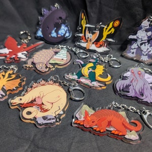 Godzilla Series Kaiju Acrylic Charms - Etsy