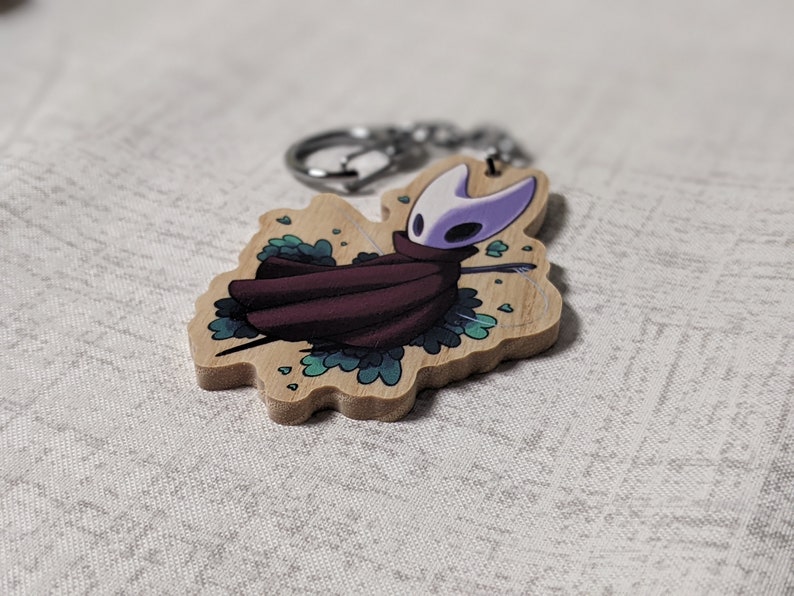 The Knight and Hornet Wooden Keychains hollow Knight - Etsy