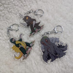 Godzilla Series Kaiju Acrylic Charms - Etsy