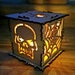 Halloween Lantern, Skull Box, Spooky Tea Light. Laser Cut Wood Box With ...
