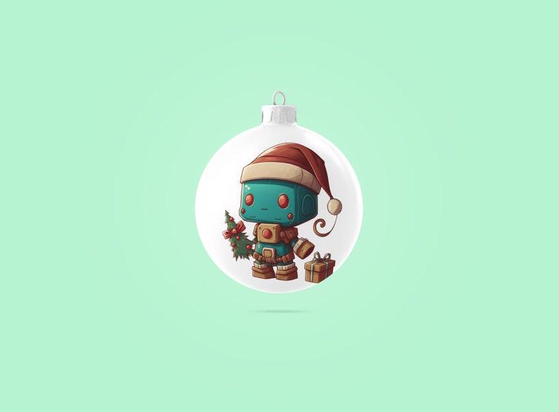 Christmas Robot PNG, Merry Christmas Robot Sublimation Design, Robot ...