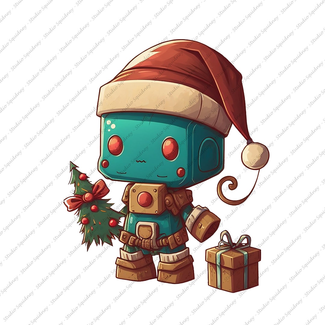 Christmas Robot PNG, Merry Christmas Robot Sublimation Design, Robot ...