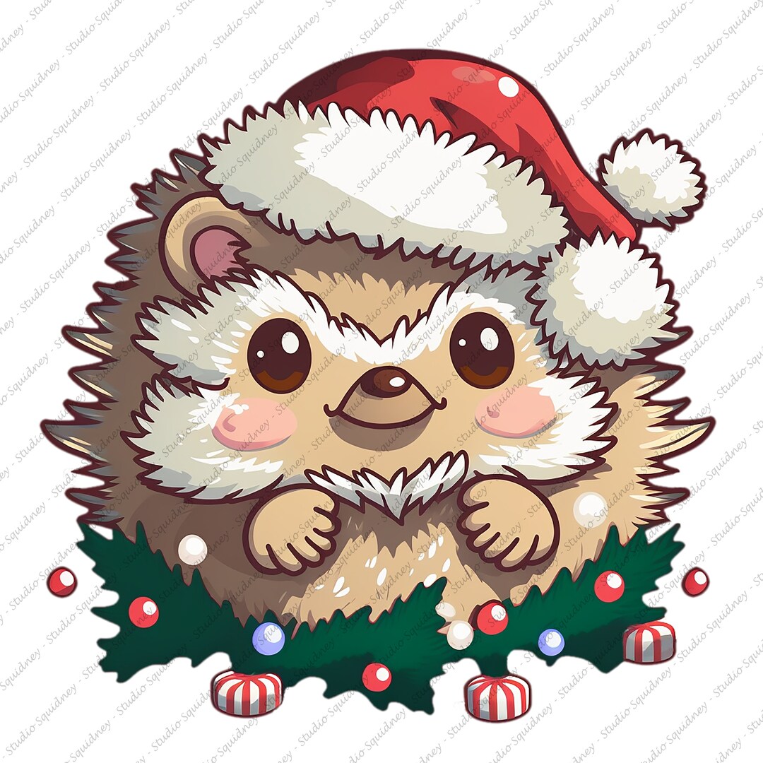 Christmas Hedgehog PNG Merry Christmas Hedgehog Sublimation - Etsy