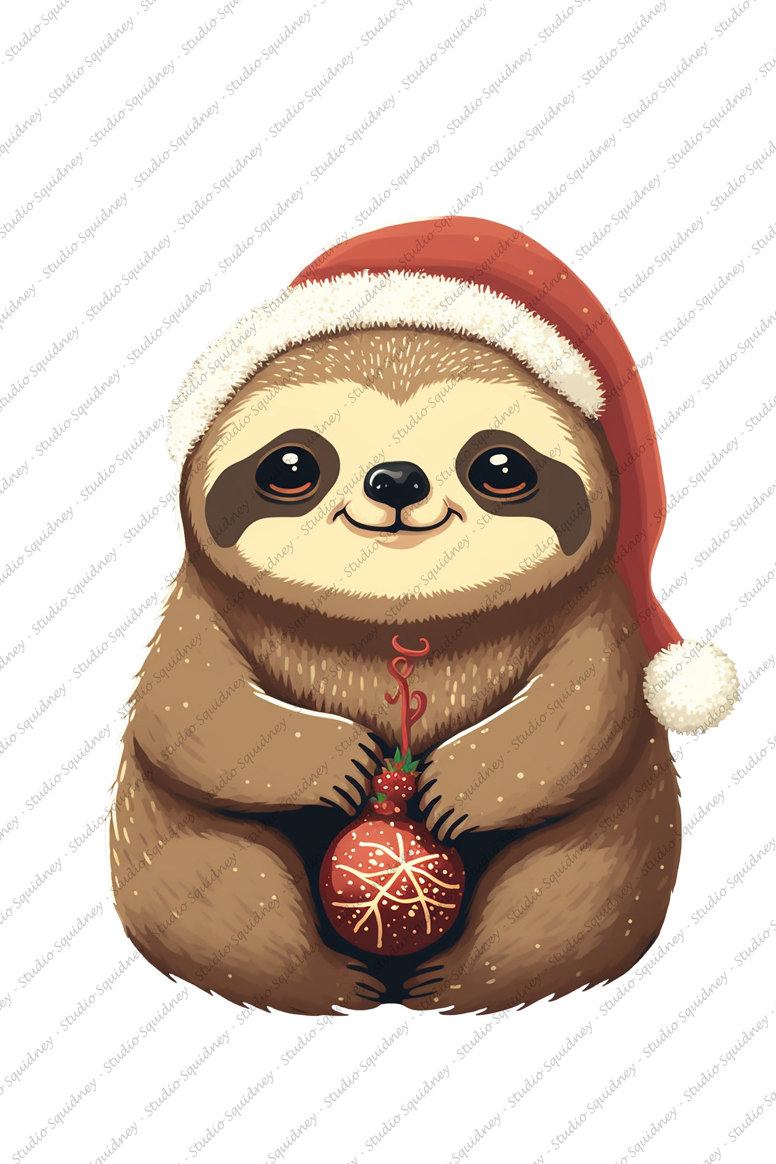 Christmas Sloth PNG, Merry Christmas Sloth Sublimation Design, Sloth ...