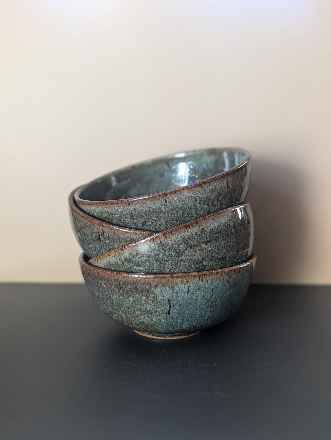 Small Handmade Snack or Cereal Pottery Bowl in Blue - Etsy