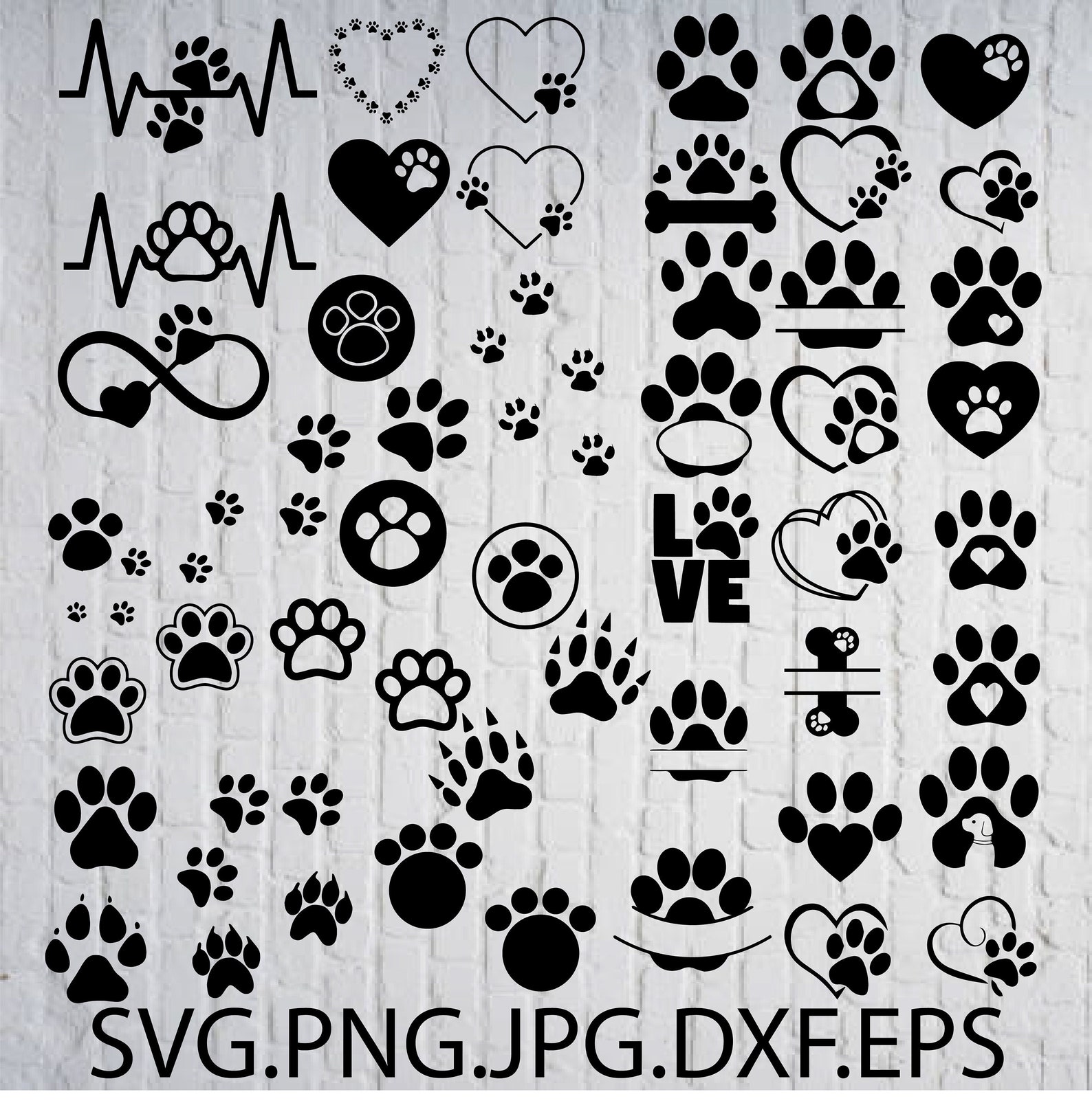 Paw Print Svg, Dog Paw Print Svg, Dog Paw Svg, Paw Svg, Dog Mom Svg ...