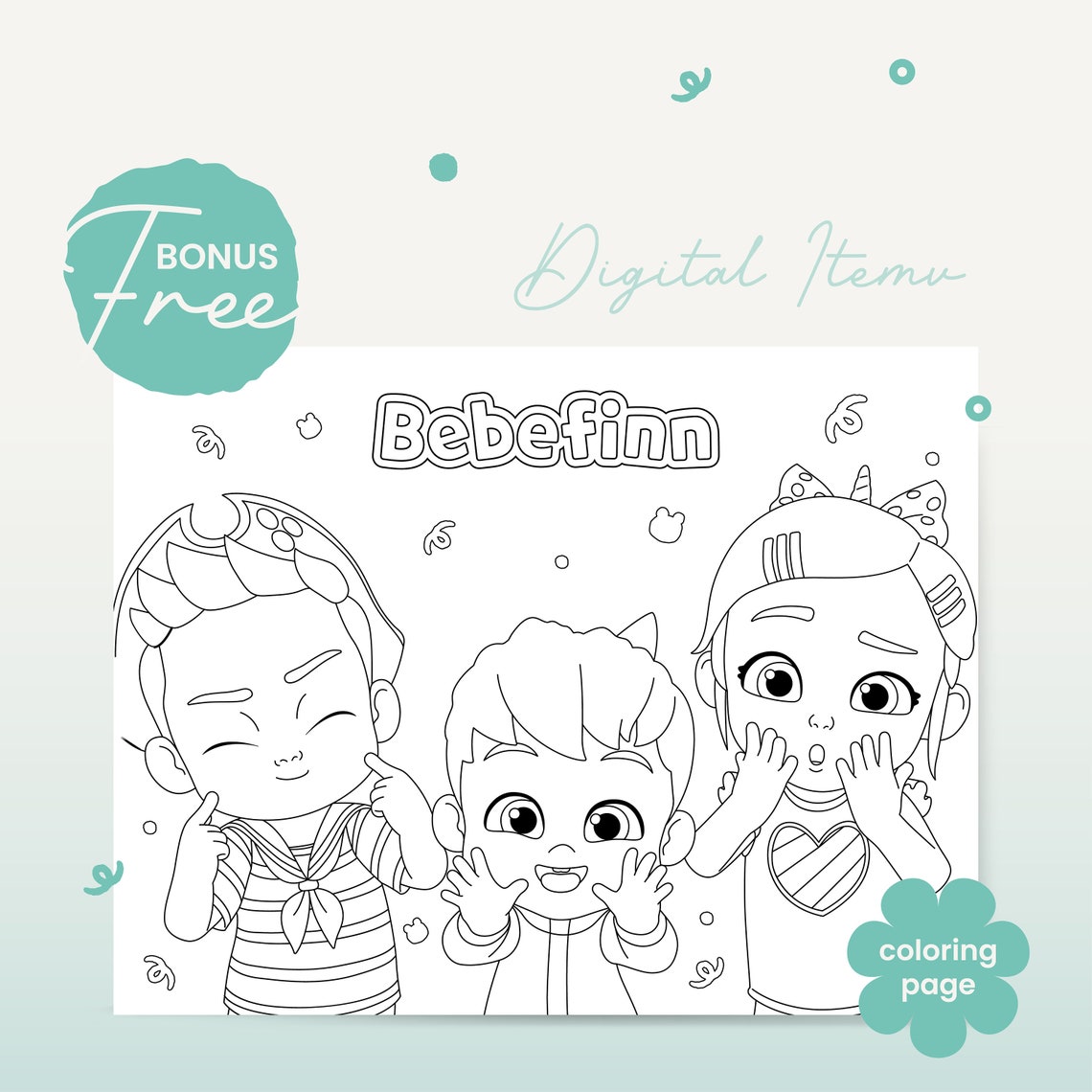 Bebefinn Digital Invitation Personalized | Babyfinn| Baby Finn | Baby ...
