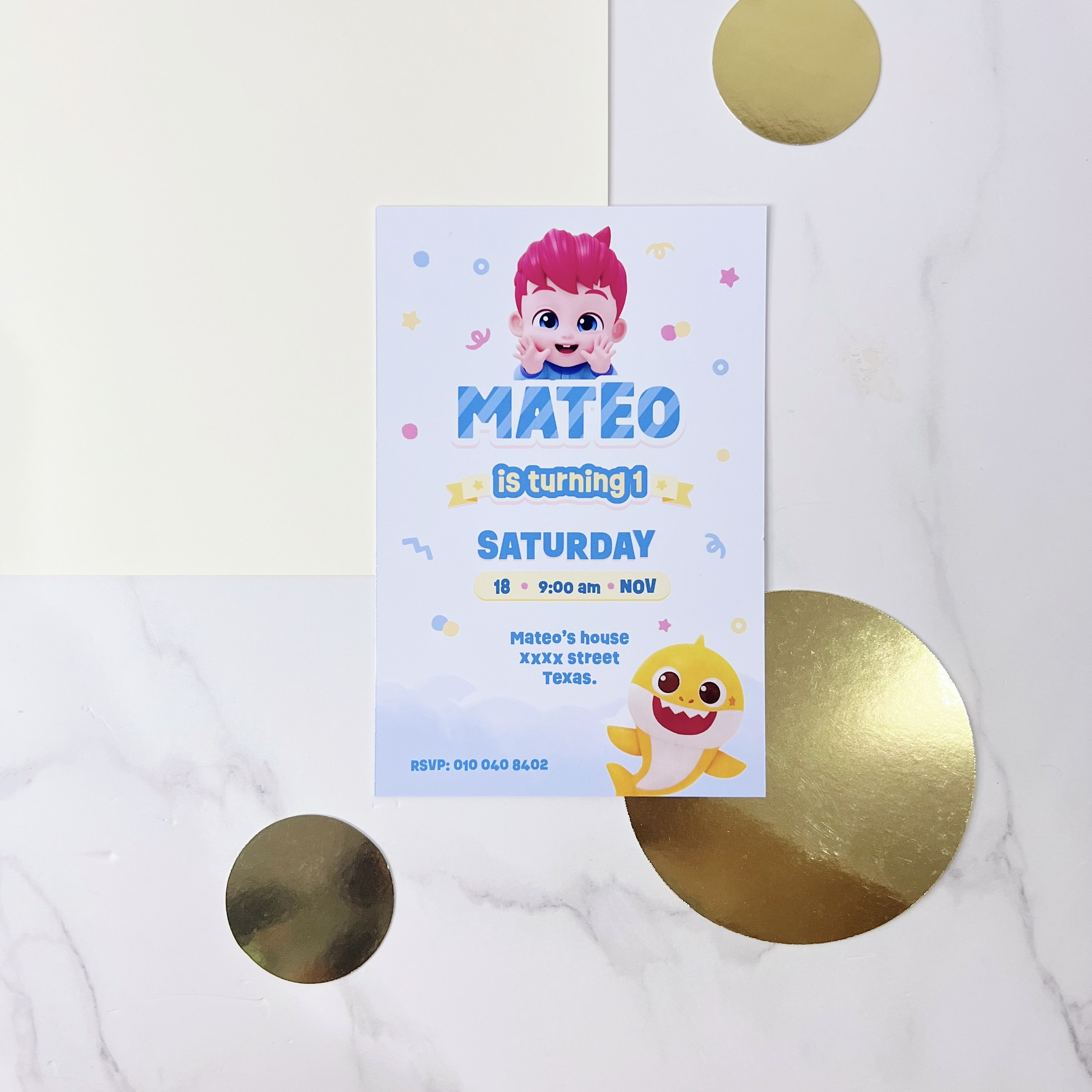 Bebefinn Digital Invitation Personalized | Babyfinn| Baby Finn | Baby ...