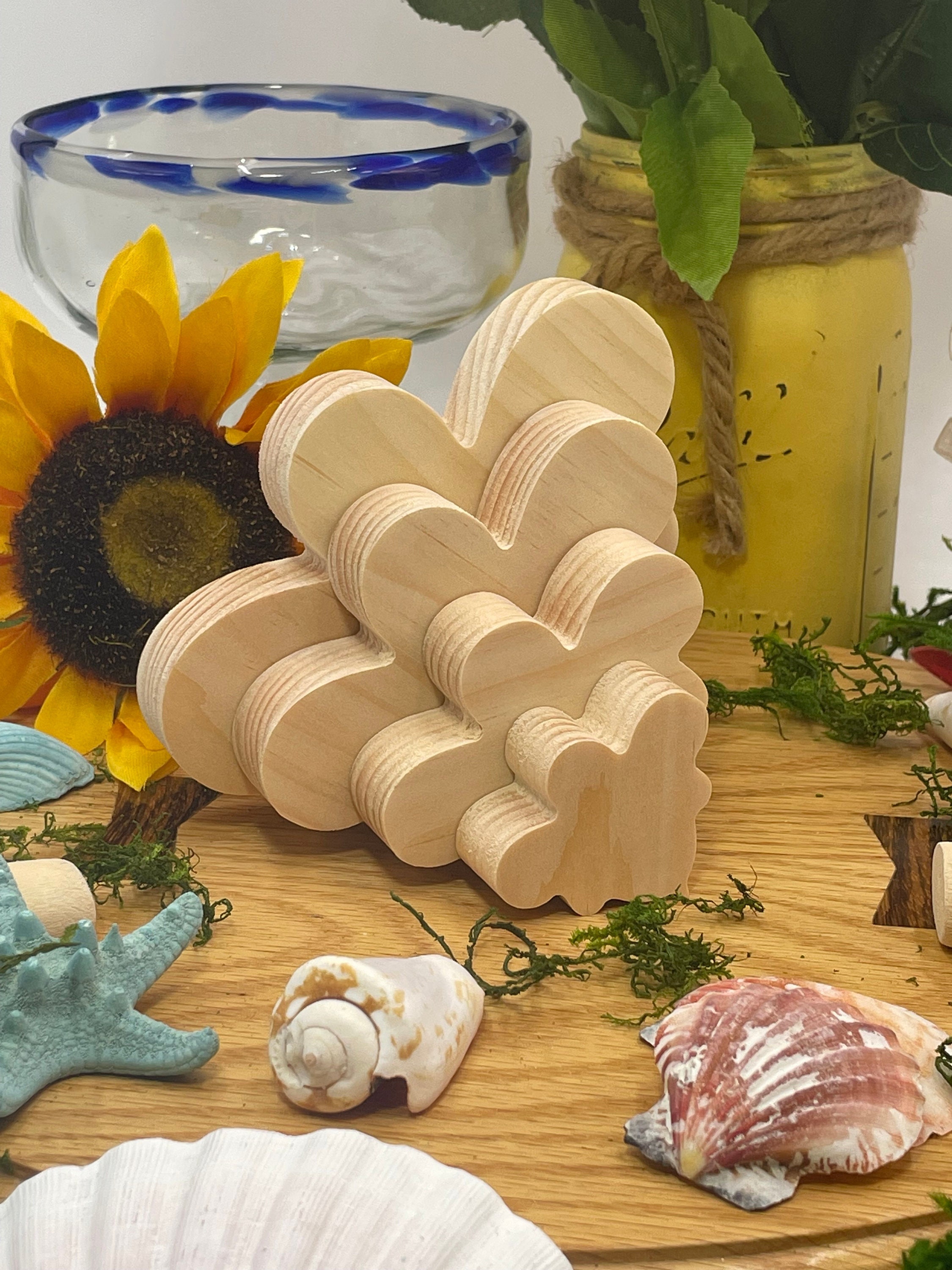 Unfinished Bumble Bee Shape Craft Solid Wood Cutout Spring - Etsy