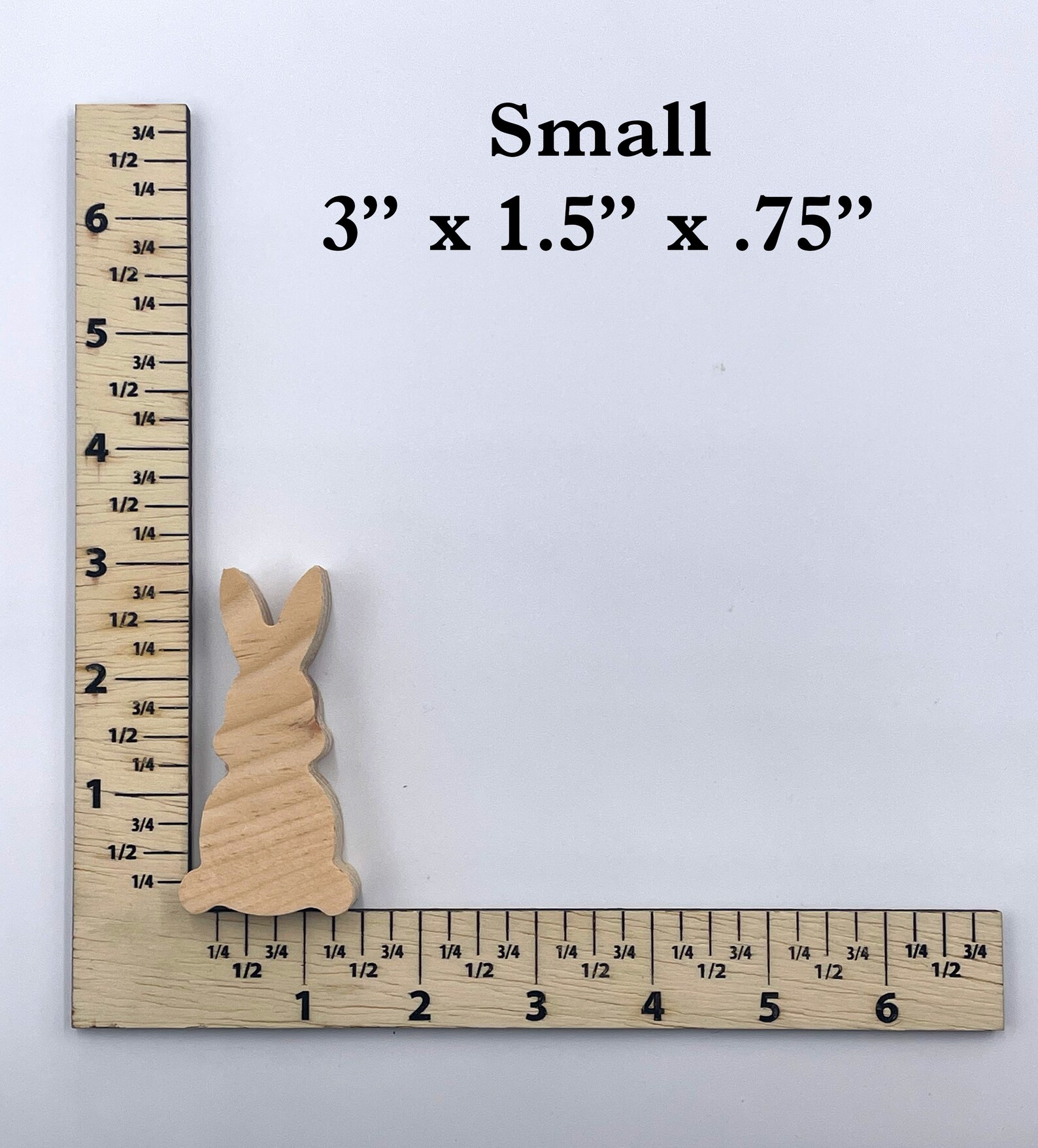 Unfinished Easter Bunny Both Ears up Craft Solid Wood Cutout, Tiered ...
