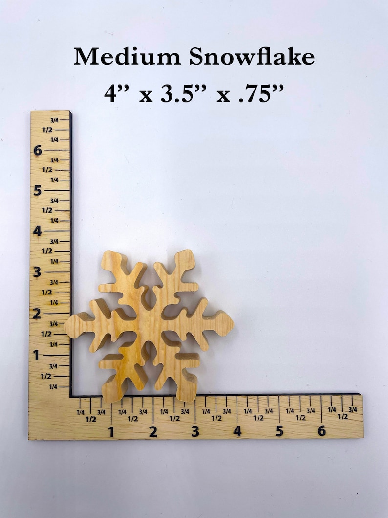 Unfinished Christmas Winter Snowflake Craft Solid Wood Cutout - Etsy
