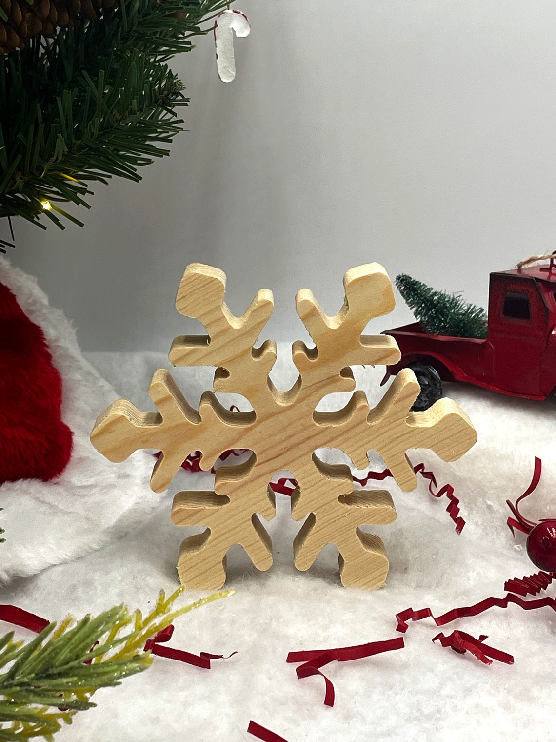 Unfinished Christmas Winter Snowflake Craft Solid Wood Cutout - Etsy