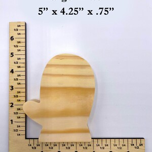 Unfinished Christmas Mitten Craft Solid Wood Cutout, Tiered Tray Decor ...