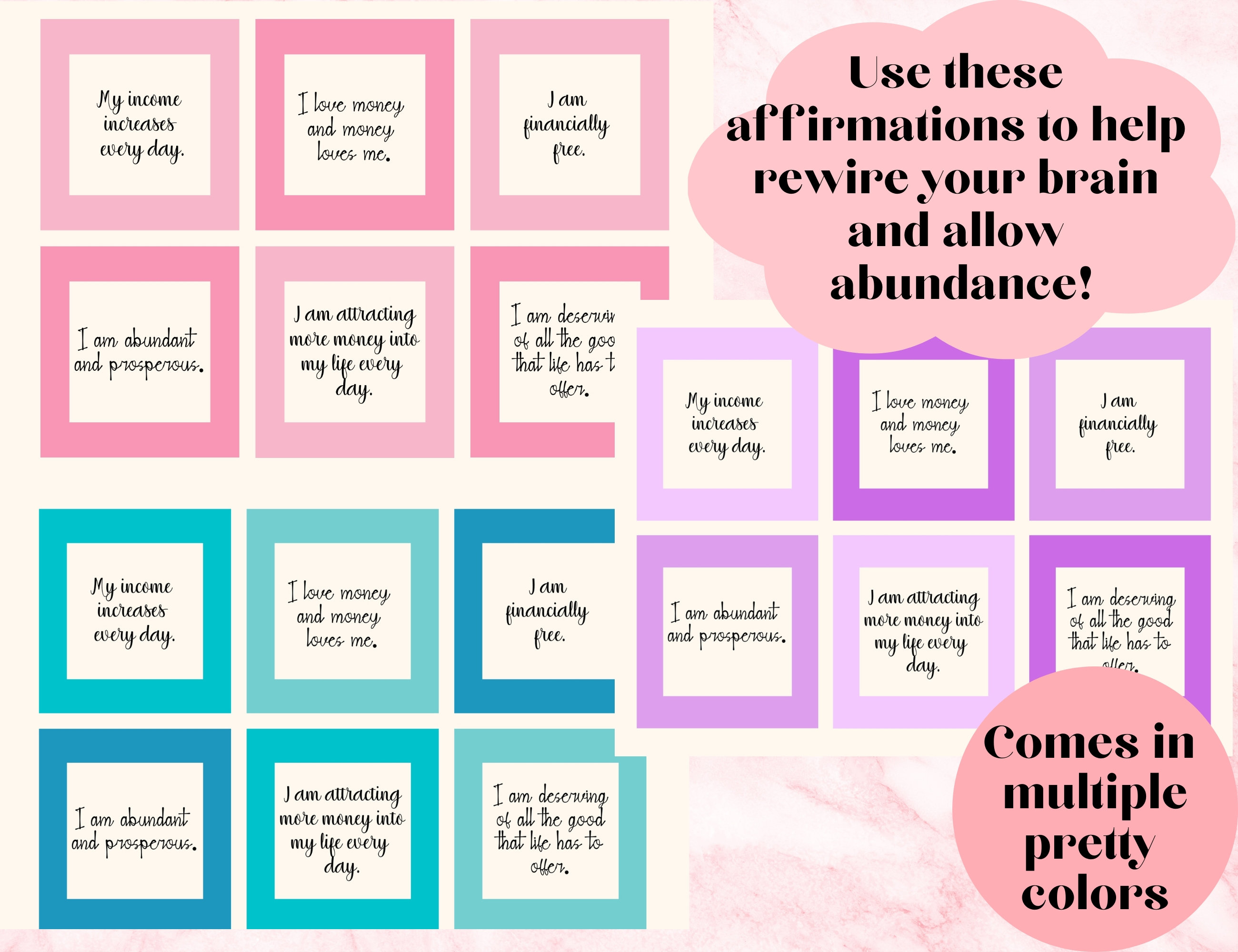 Printable Vision Board Kit, Abundance Vision Board, Vision Board Photos ...