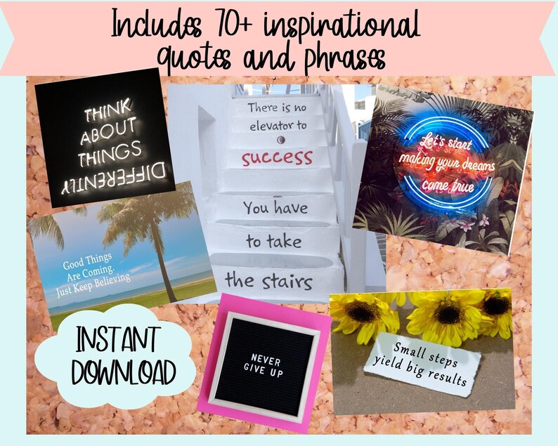 Printable Vision Board Kit, Vision Board Bundle, Vision Board Party Kit ...
