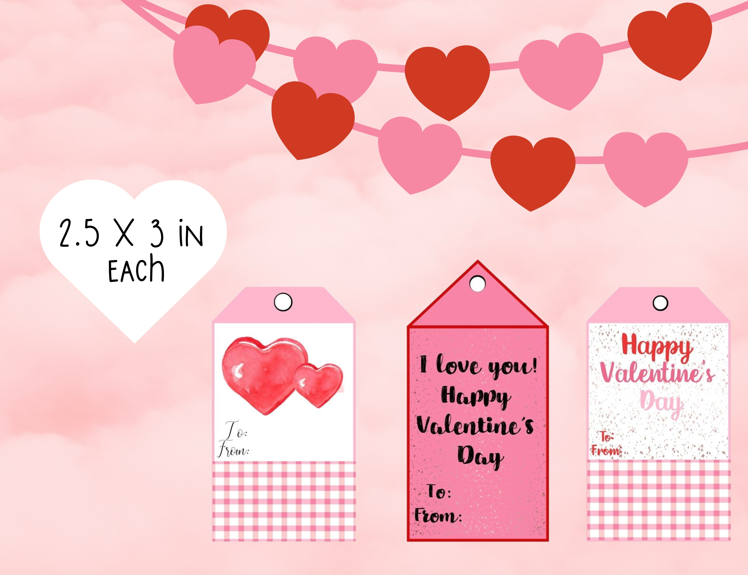 Printable Valentine Gift Tags, Valentine's Gifts DIY, Printable ...