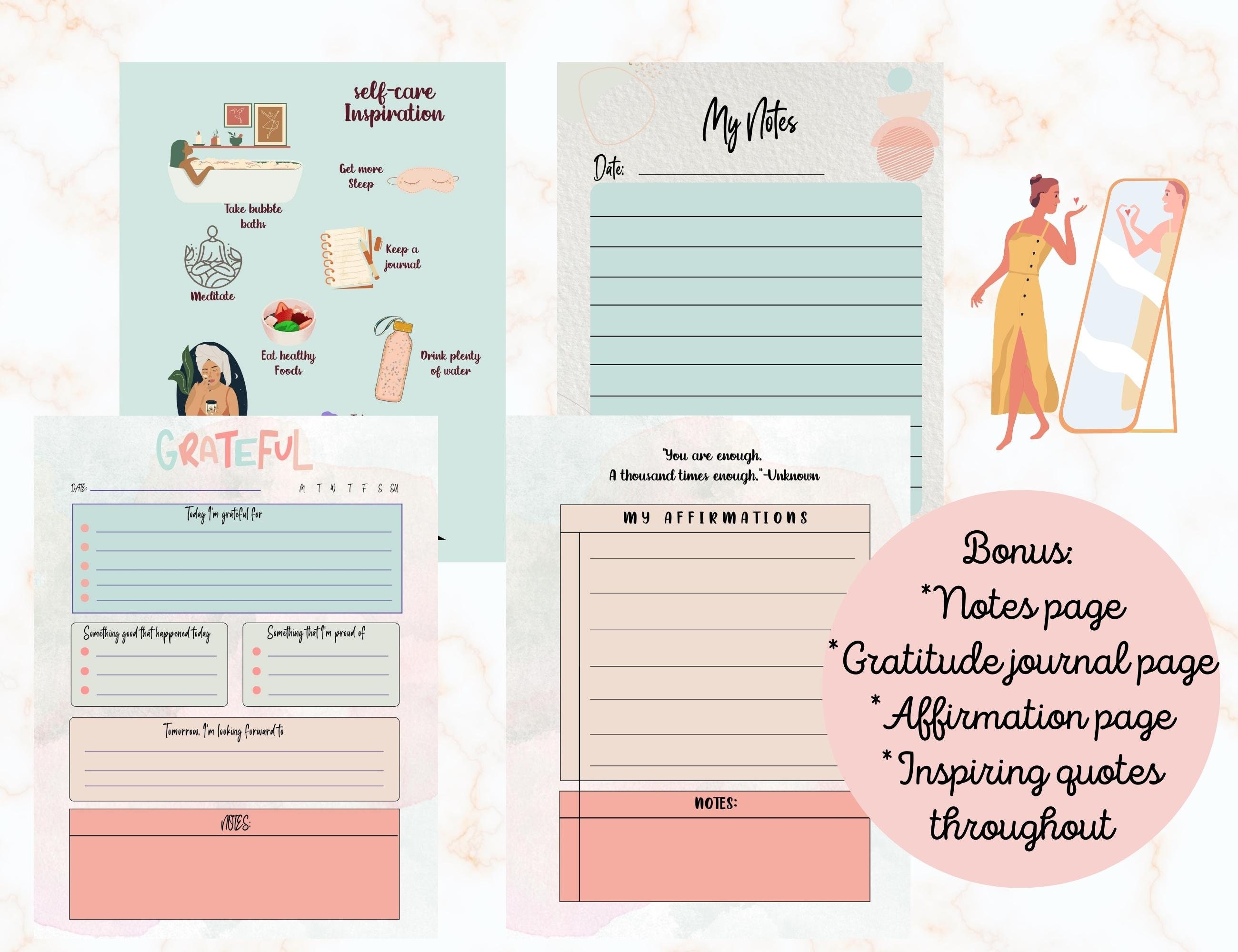 Self-care Planner, Self-care Journal, Self Care Tracker, Self Care ...