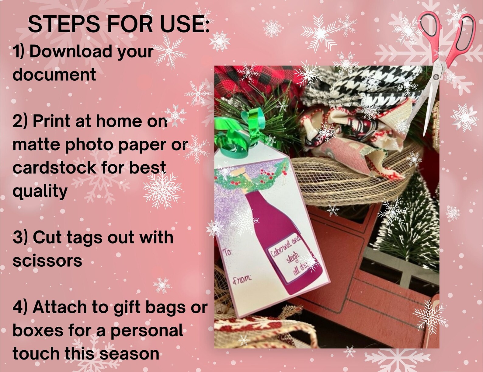 Printable Christmas Alcohol Gift Tags - Etsy