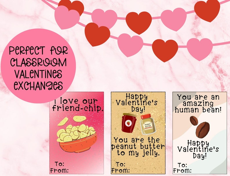 Printable Kids Valentines Cards, Classroom Valentines, Valentines for ...