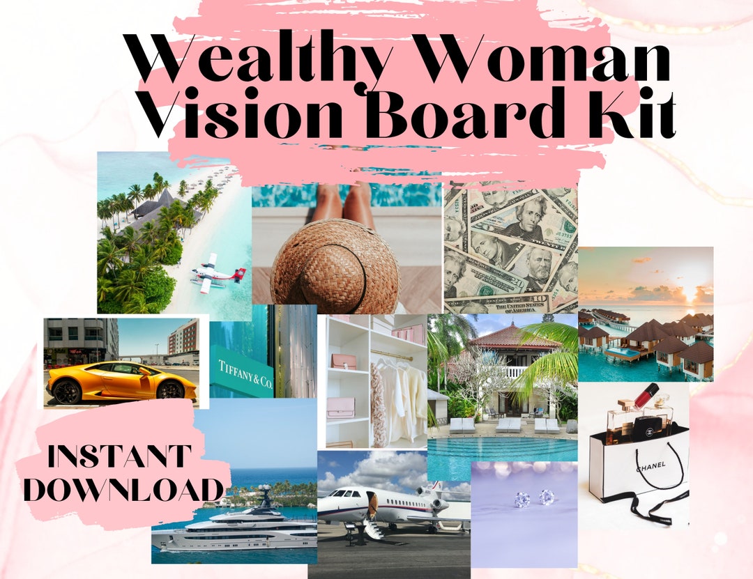 Printable Vision Board Kit, Abundance Vision Board, Vision Board Photos ...
