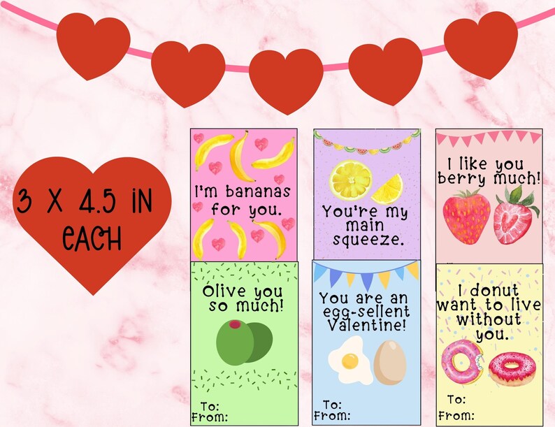Printable Kids Valentines Cards, Classroom Valentines, Valentines for ...
