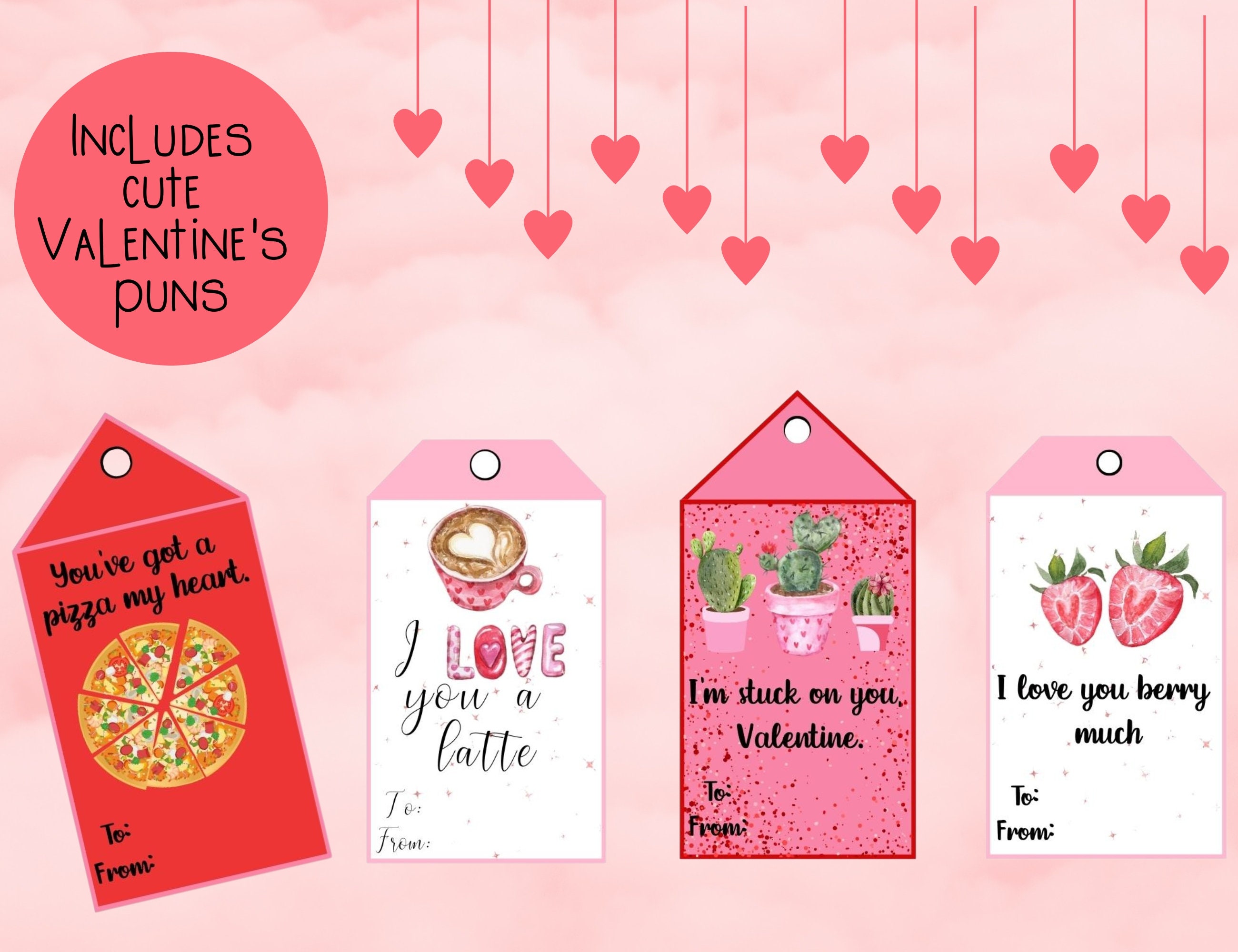 Printable Valentine Gift Tags, Valentine's Gifts DIY, Printable ...