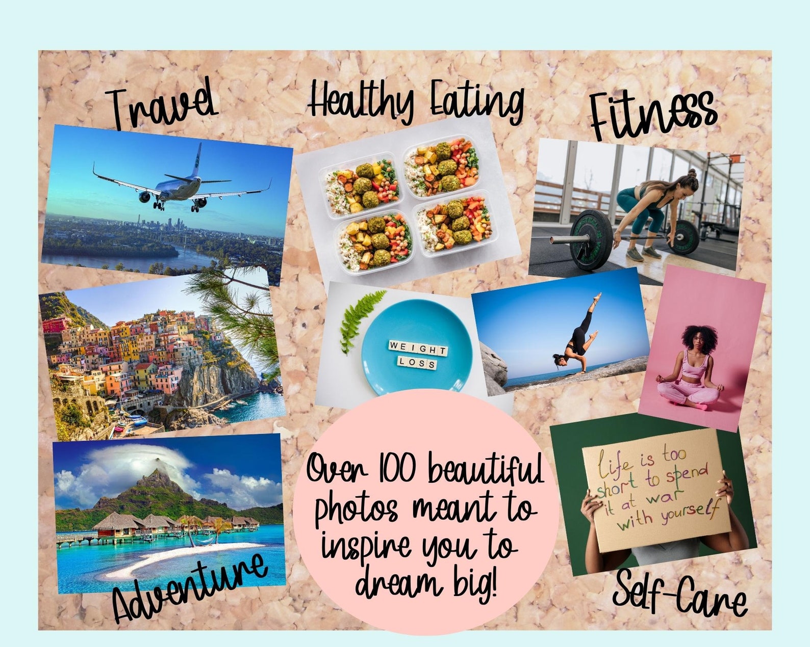 Printable Vision Board Kit, Vision Board Bundle, Vision Board Party Kit ...