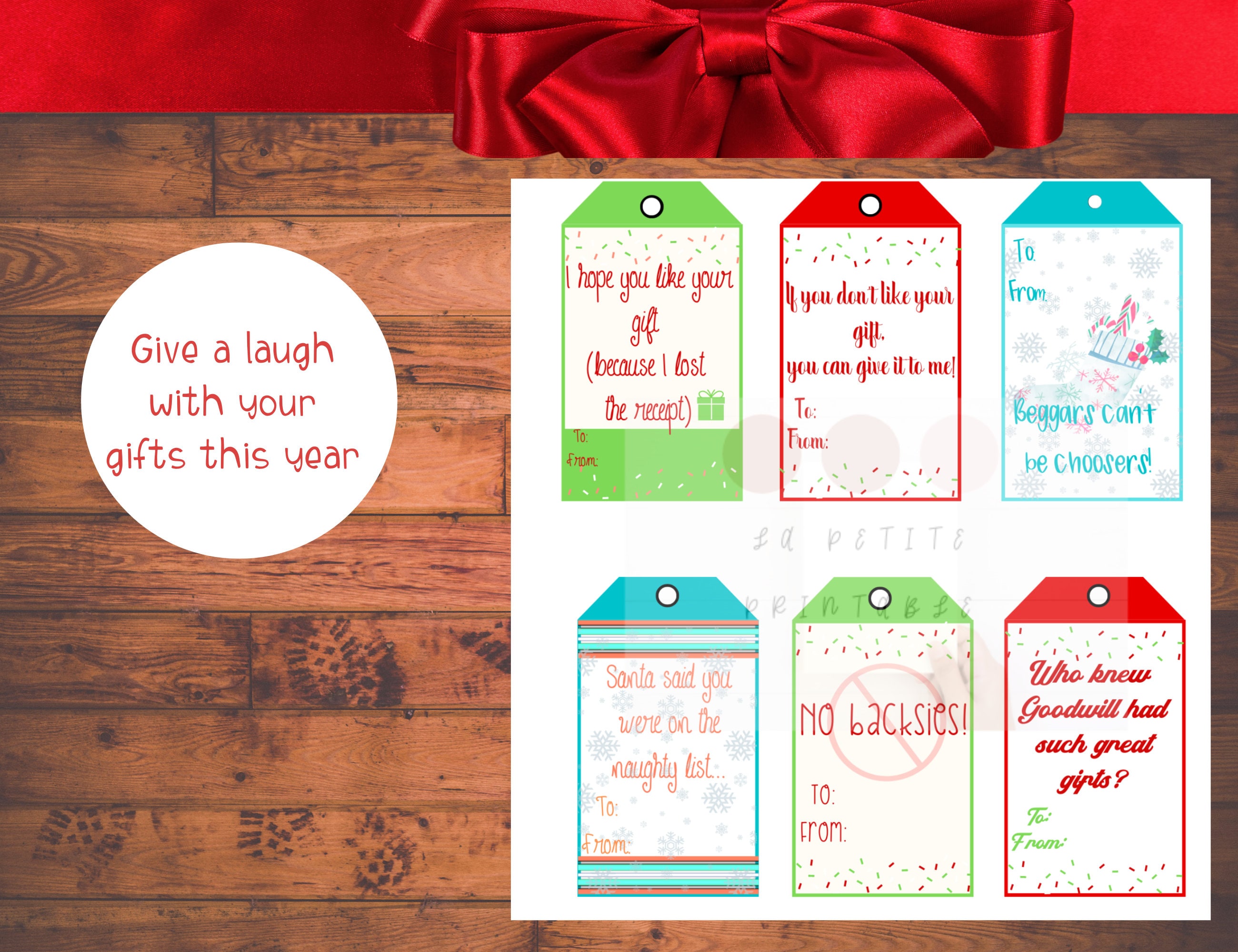 Printable Funny Christmas Gift Tags, Printable Gift Tags, Funny Gift ...