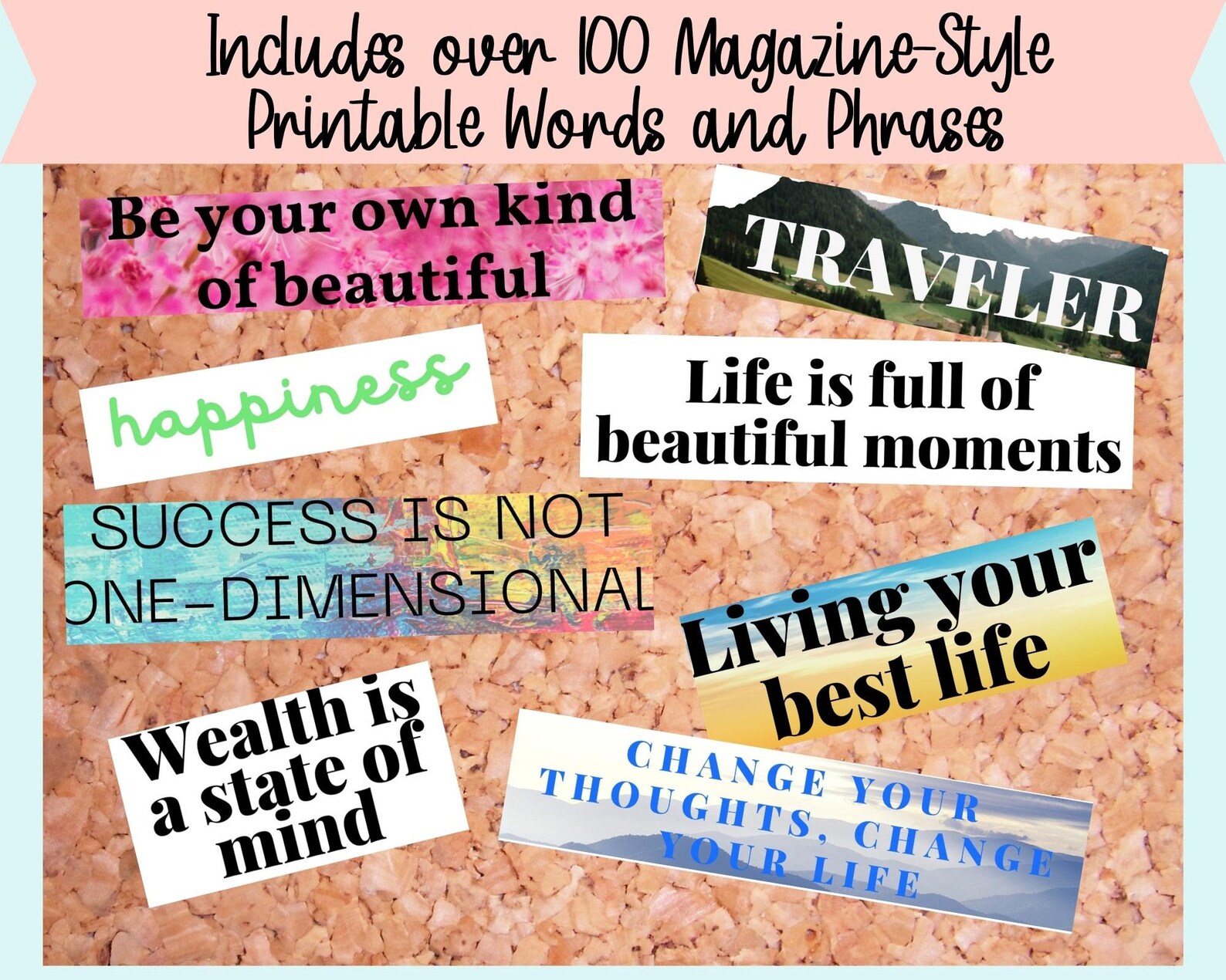 Printable Vision Board Kit, Vision Board Bundle, Vision Board Party Kit ...