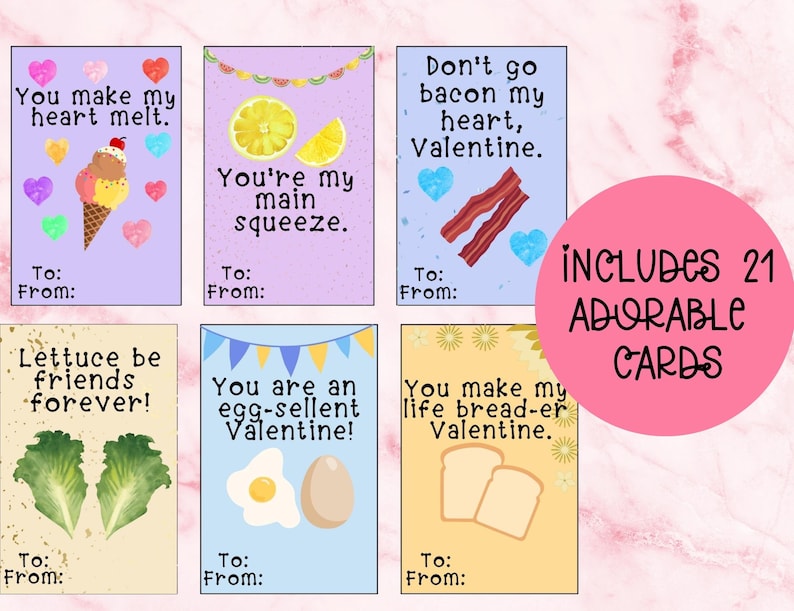 Printable Kids Valentines Cards, Classroom Valentines, Valentines for ...