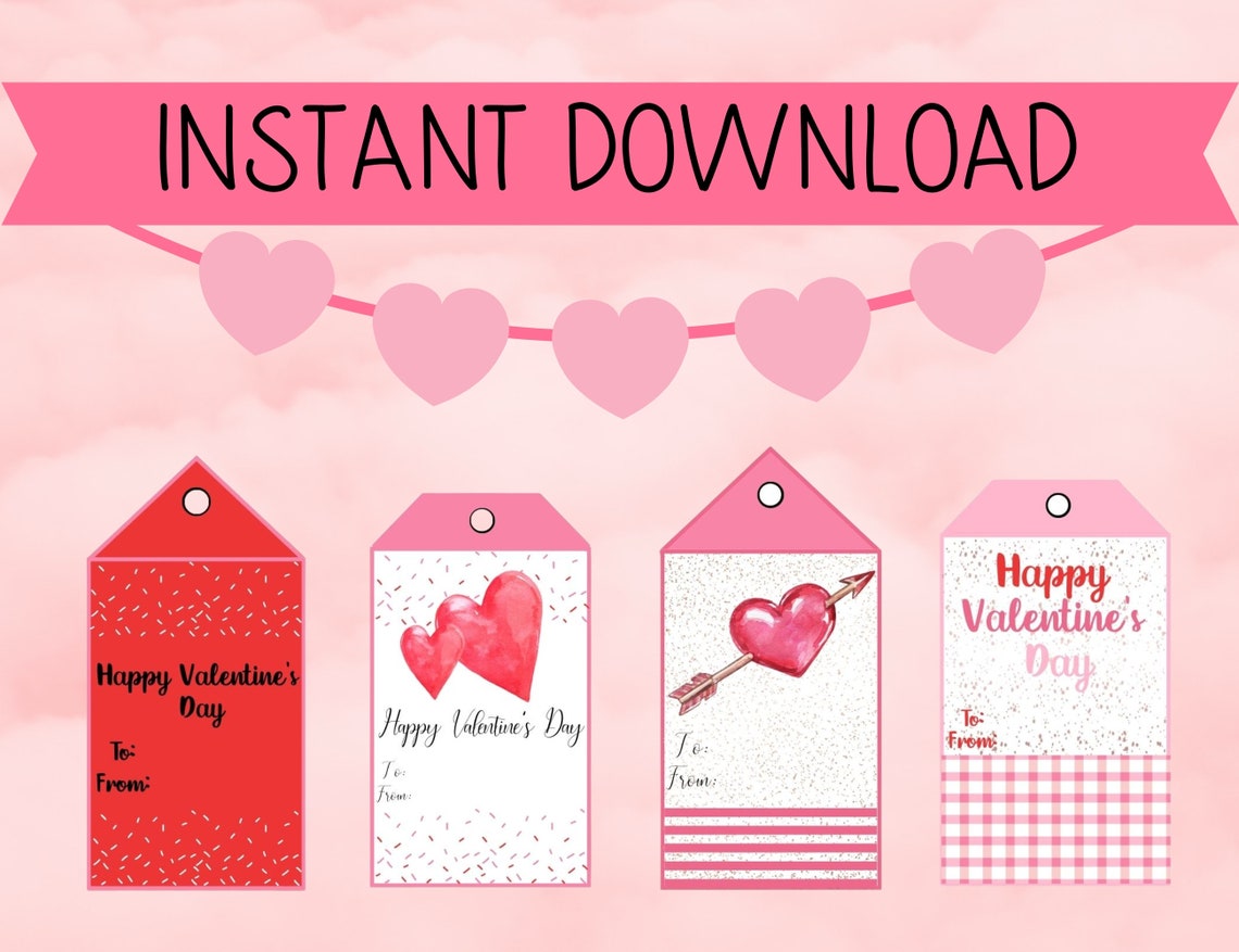 Printable Valentine Gift Tags, Valentine's Gifts DIY, Printable ...