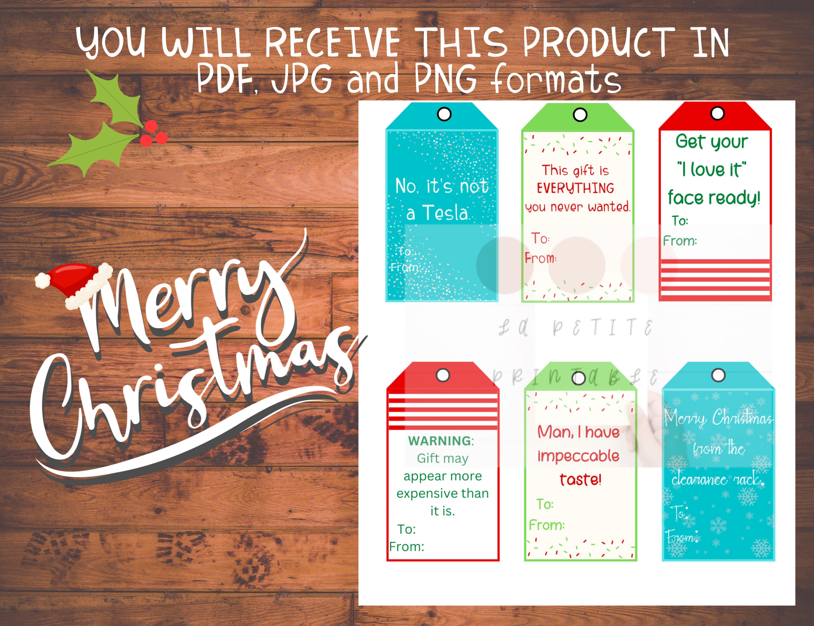 Printable Funny Christmas Gift Tags, Printable Gift Tags, Funny Gift ...