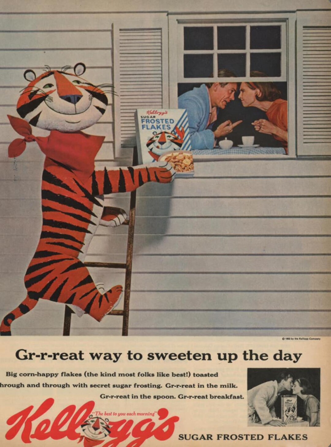 1963 Kellogg's Frosted Flakes Ad 24 X 18 Inch Poster American Wall Art ...